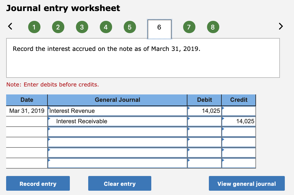 Solved Journal entry worksheet 2 3 4 5 6 7 8 Record the | Chegg.com