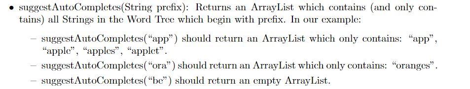 Solved Word Tree A word tree is a data-structure used for | Chegg.com