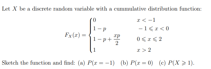 Solved Let X be a discrete random variable with a | Chegg.com