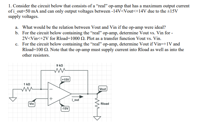 Solved 1. Consider the circuit below that consists of a | Chegg.com