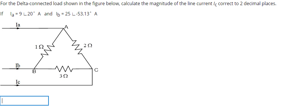 Solved For the Delta-connected load shown in the figure | Chegg.com