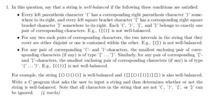 Solved 1. In this question, say that a string is | Chegg.com