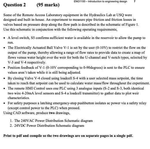 Solved ENG1100 - Introduction to engineering design 7 | Chegg.com