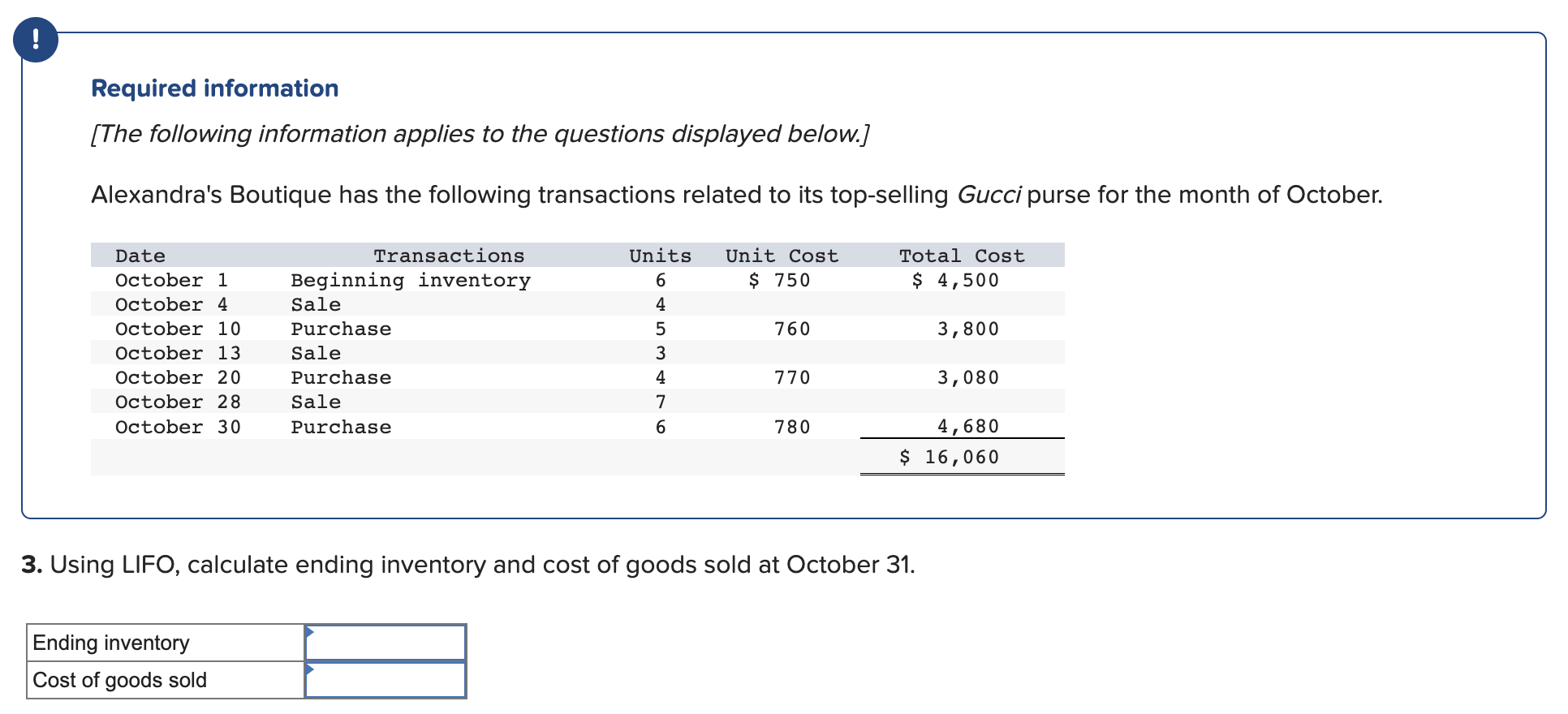 Solved Required information [The following information | Chegg.com