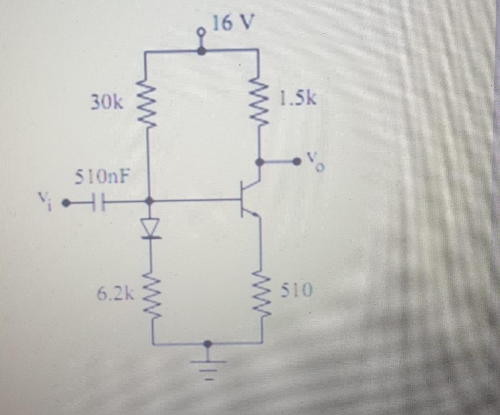 Solved The transistor used in the figure for VBE=0.7V and | Chegg.com