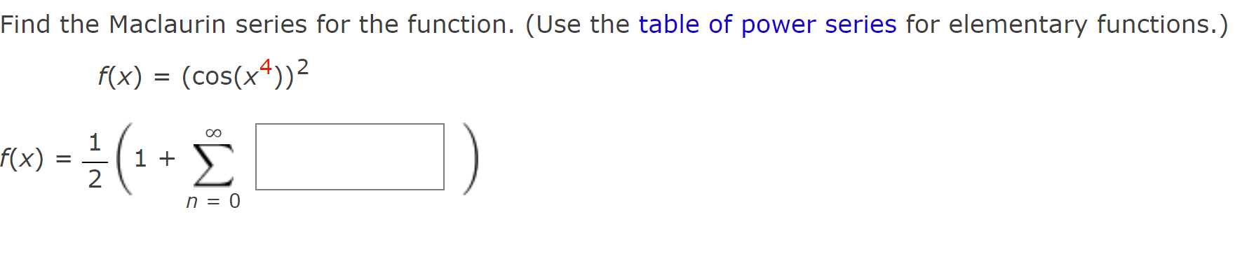Solved Find the Maclaurin series for the function. (Use the | Chegg.com