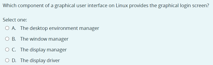 Solved Which component of a graphical user interface on | Chegg.com