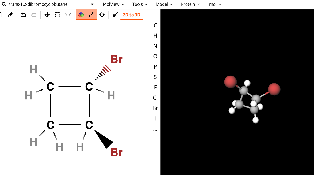 Solved Construct a model of cis-1,2-dibromocyclobutane | Chegg.com