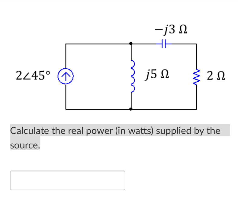 Solved Calculate the real power (in watts) ﻿supplied by | Chegg.com