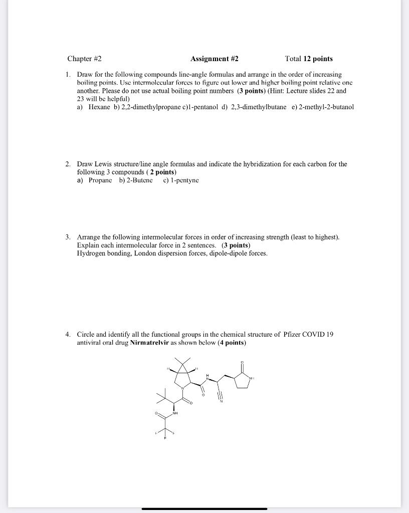 [Solved]: Chapter #2 Assignment #2 Total 12 points 1. Draw