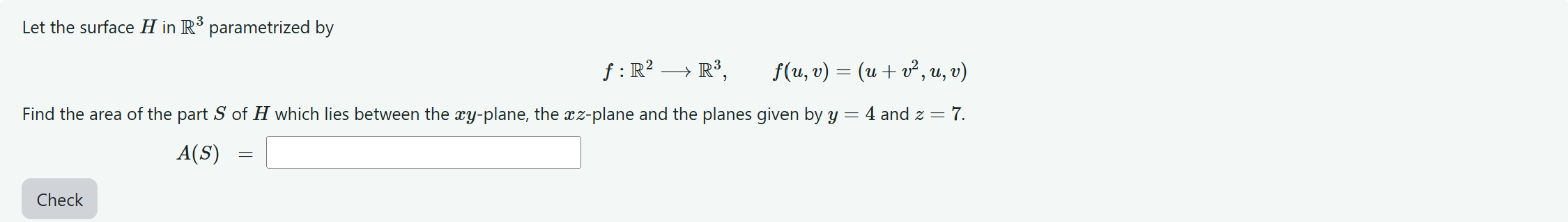 Solved Let the surface H in R3 ﻿parametrized | Chegg.com