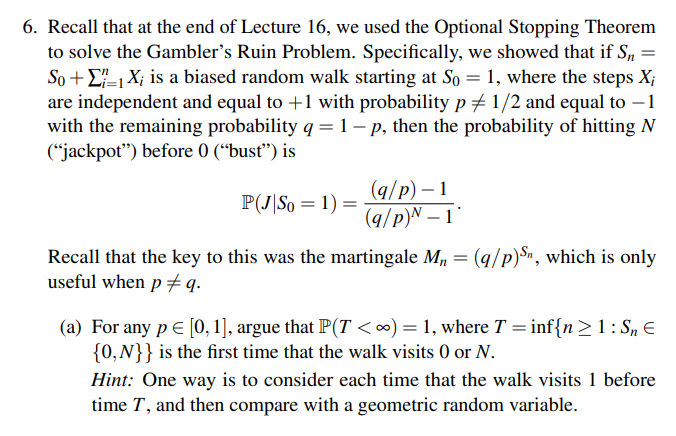 Solved 6. Recall that at the end of Lecture 16, we used the | Chegg.com
