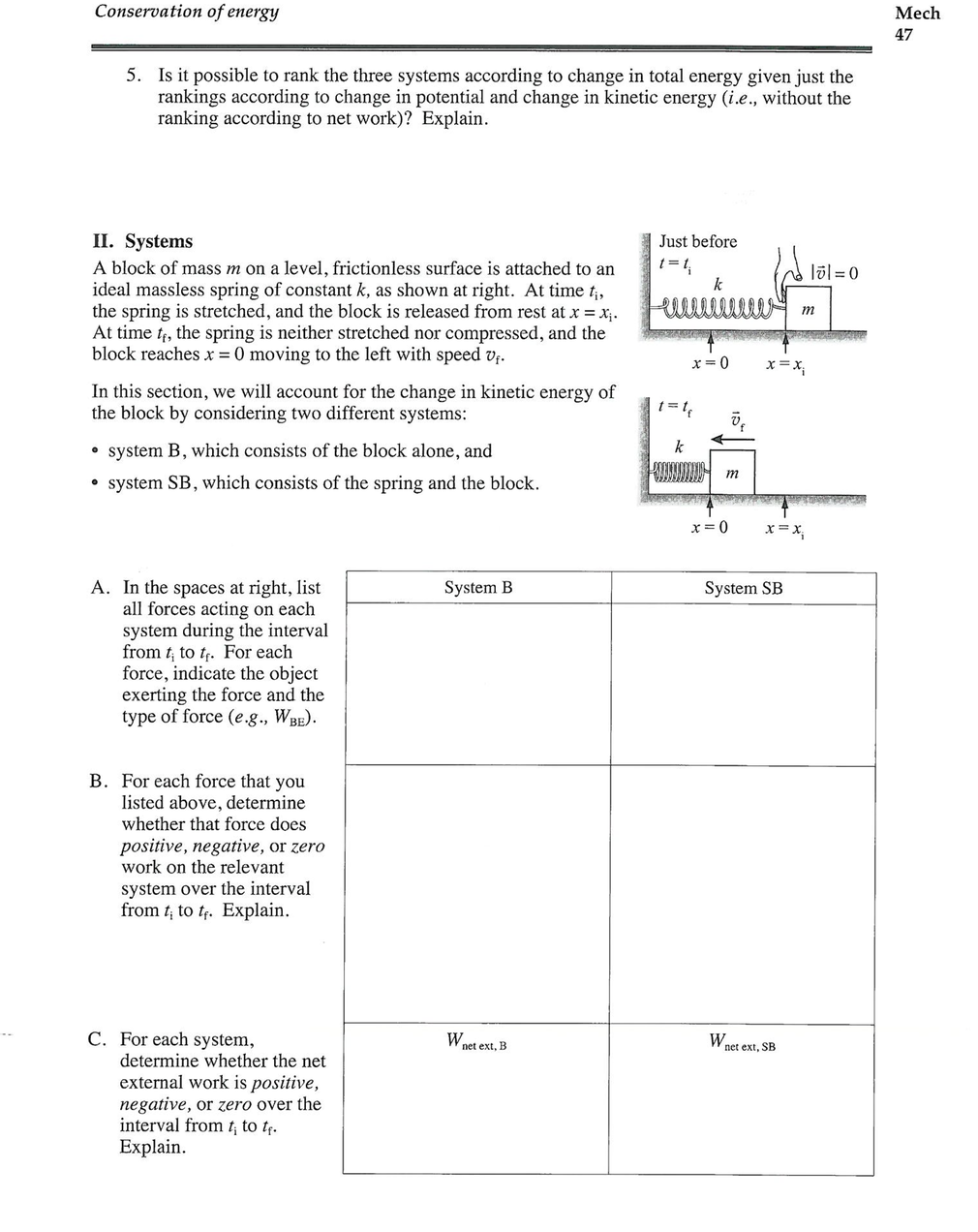 Solved CONSERVATION OF ENERGY Mech 45 Experiment 1 Each hand | Chegg.com