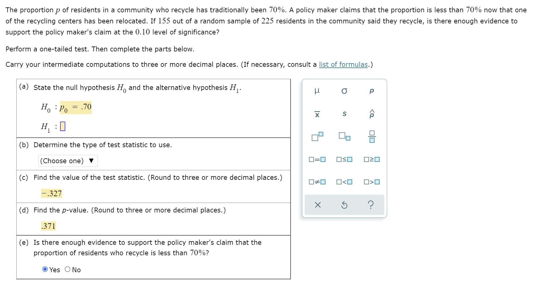 Solved The proportion p of residents in a community who | Chegg.com