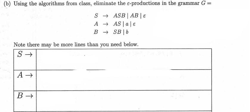 Solved Using the algorithms from class, eliminate the | Chegg.com