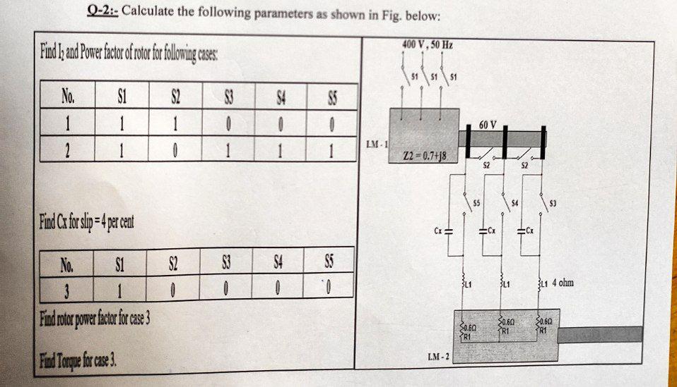 Solved Q-2:- Calculate the following parameters as shown in | Chegg.com