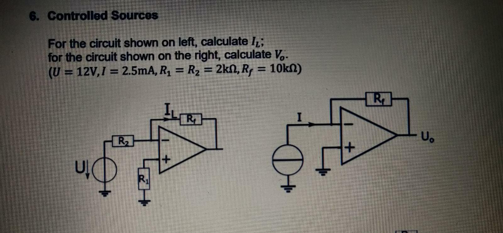 Solved 6. Controlled Sources For the circuit shown on left, | Chegg.com