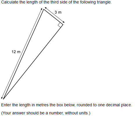Solved Calculate the length of the third side of the | Chegg.com