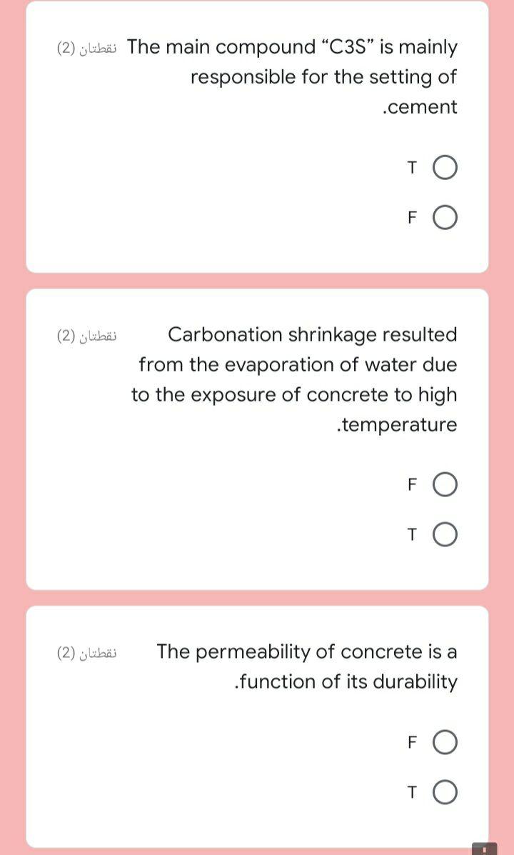 Solved (2) libës The main compound “C3S” is mainly | Chegg.com