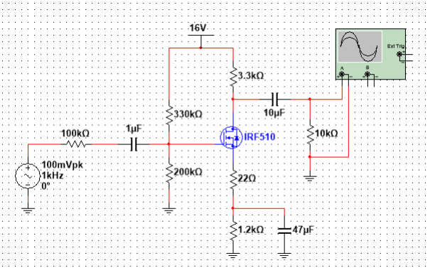 Solved Simulate the following MOSFET amplifier circuit and | Chegg.com