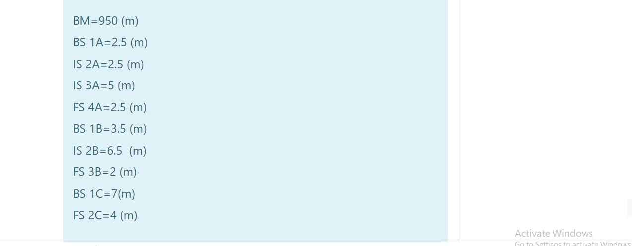 Solved Calculate the Reduce Level (R.L )of 1A, 2A, 3A, 4A, | Chegg.com