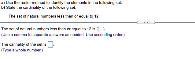 Solved a) Use the roster method to identify the elements in | Chegg.com