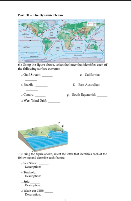 Solved Part III The Dynamic Ocean 6.) Using the figure | Chegg.com
