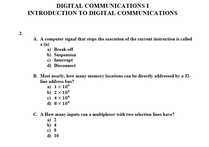 Solved DIGITAL COMMUNICATIONS I INTRODUCTION TO DIGITAL | Chegg.com