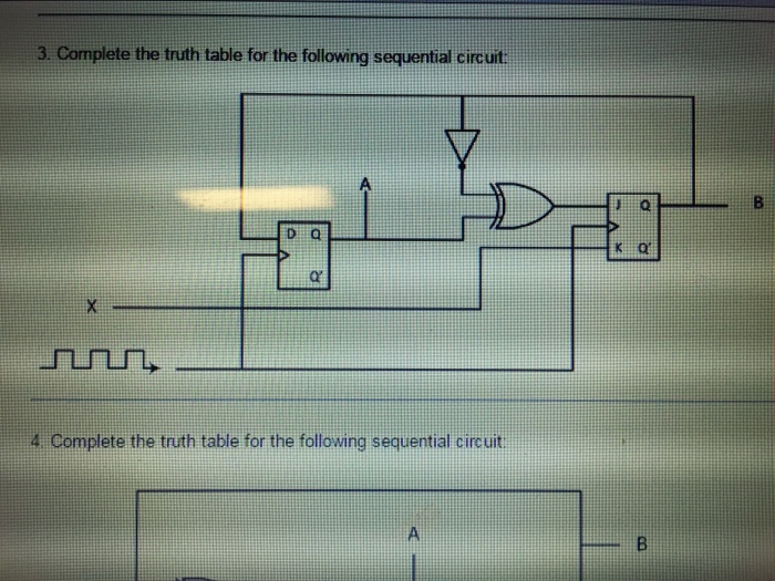 Solved 3 Complete the truth table for the following | Chegg.com