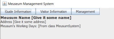 Solved Meuseum Management System Guide Information Visitor | Chegg.com