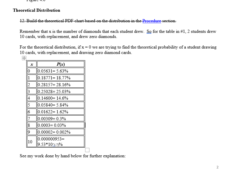 Solved ligul Y.U Theoretical Distribution 12. Build the | Chegg.com
