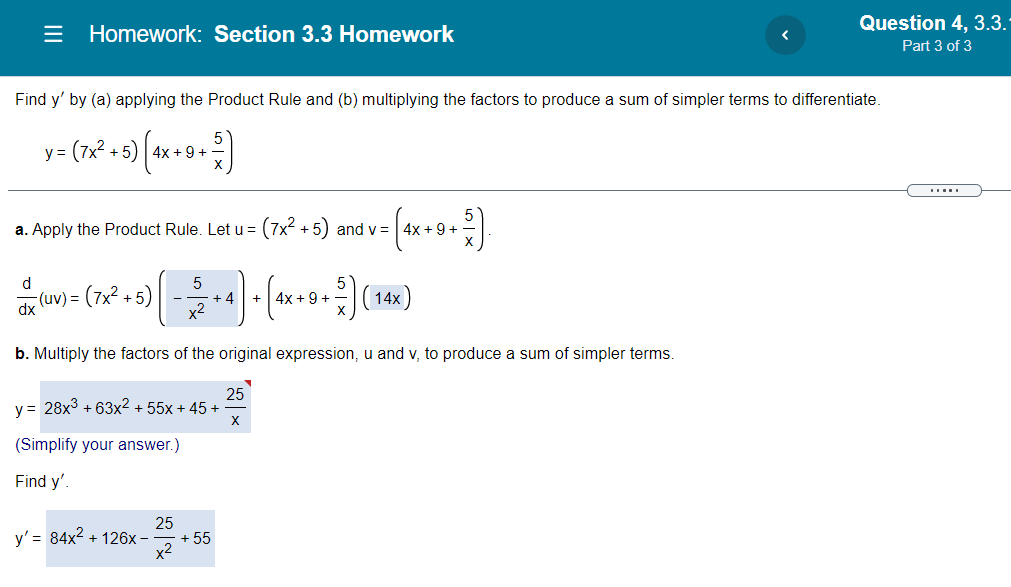 Solved Homework Section 3 3 Homework Question 4 3 3