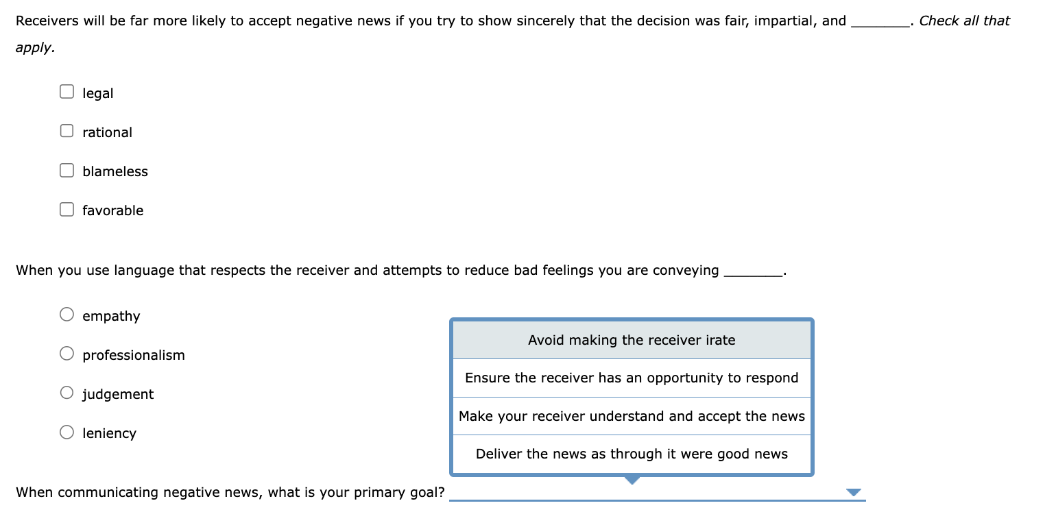 Solved Receivers will be far more likely to accept negative | Chegg.com