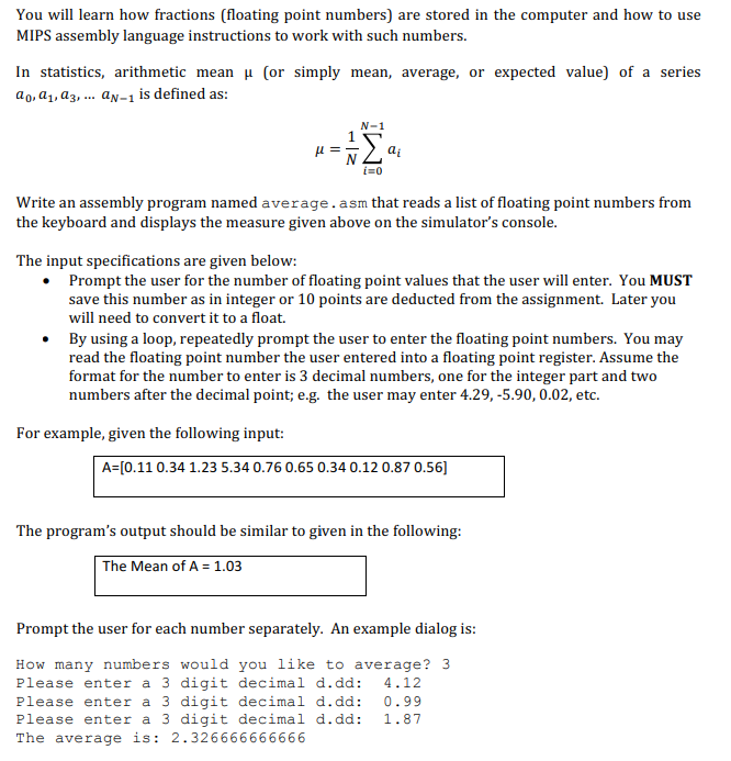 Solved You will learn how fractions (floating point numbers) | Chegg.com