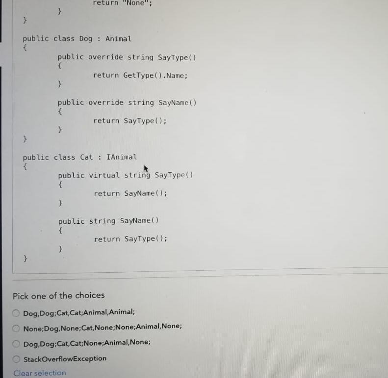 Solved public static void Main() var animals = new List { | Chegg.com