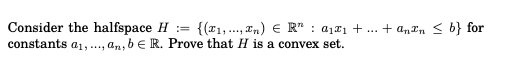 Solved Consider the halfspace | Chegg.com