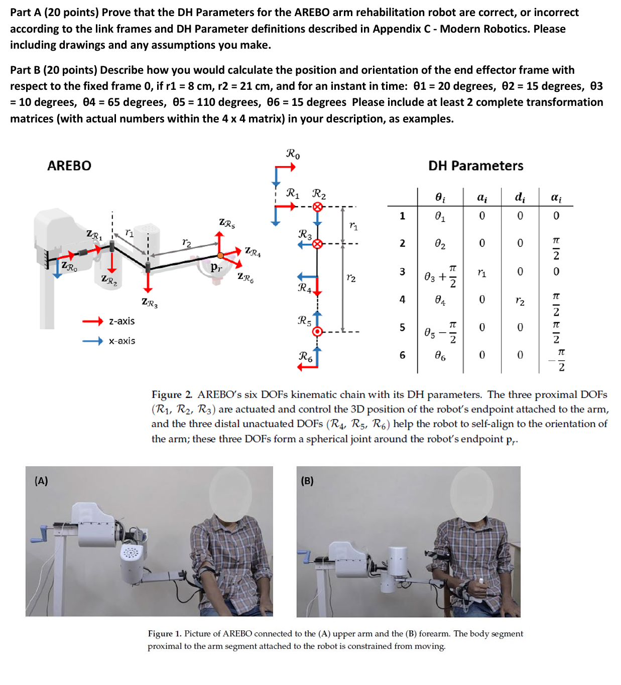 Solved by an EXPERT Part A (20 ﻿points) ﻿Prove that the DH ﻿Parameters ...