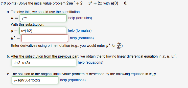 Solved 10 points) Solve the initial value problem | Chegg.com