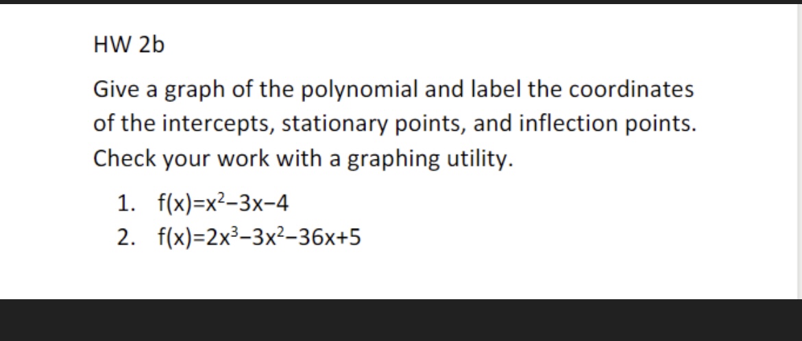 Solved Give a graph of the polynomial and label the | Chegg.com
