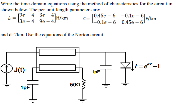 Write the time-domain equations using the method of | Chegg.com
