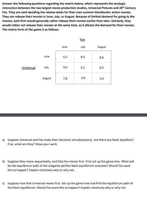 Solved Answer the following questions regarding the matrix | Chegg.com