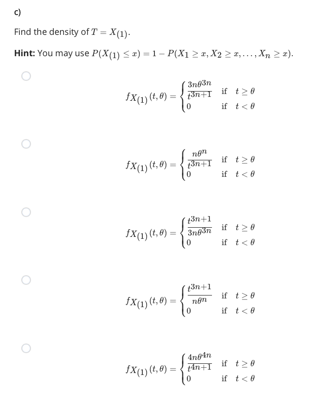 Solved Question Three Let X = (X1, X2, ..., Xn) be | Chegg.com