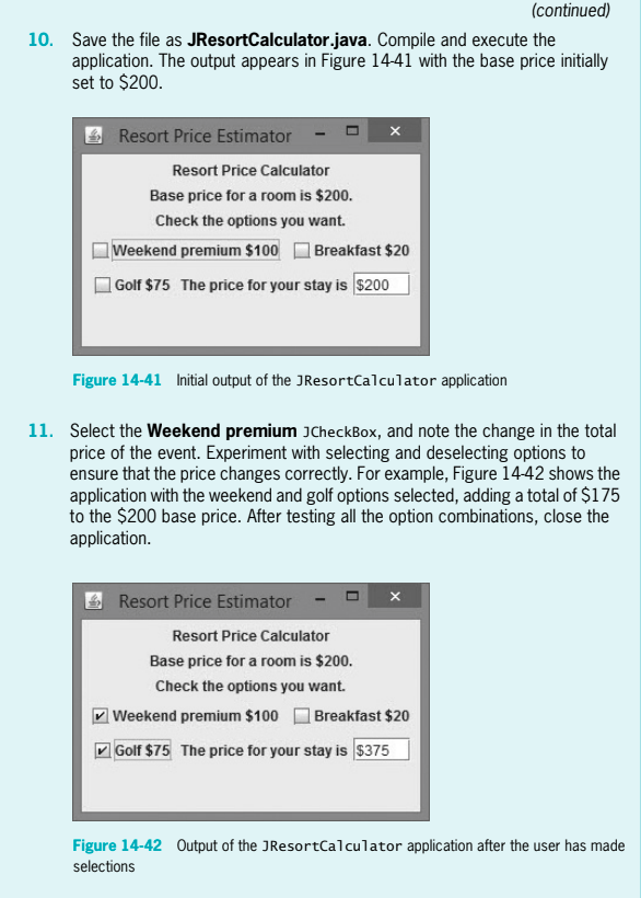 Solved Including JCheckBoxes in an Application Next, you | Chegg.com