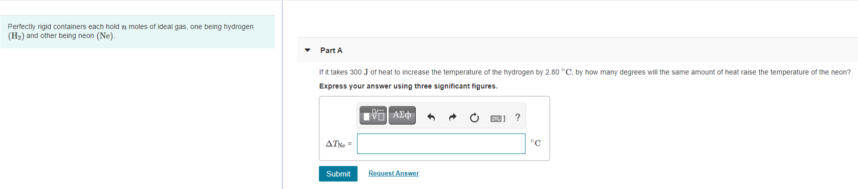 Solved Perfectly rigid containers each hold n moles of ideal | Chegg.com