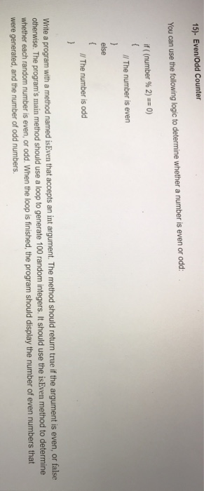 Solved 15)- Even/Odd Counter You can use the following logic | Chegg.com