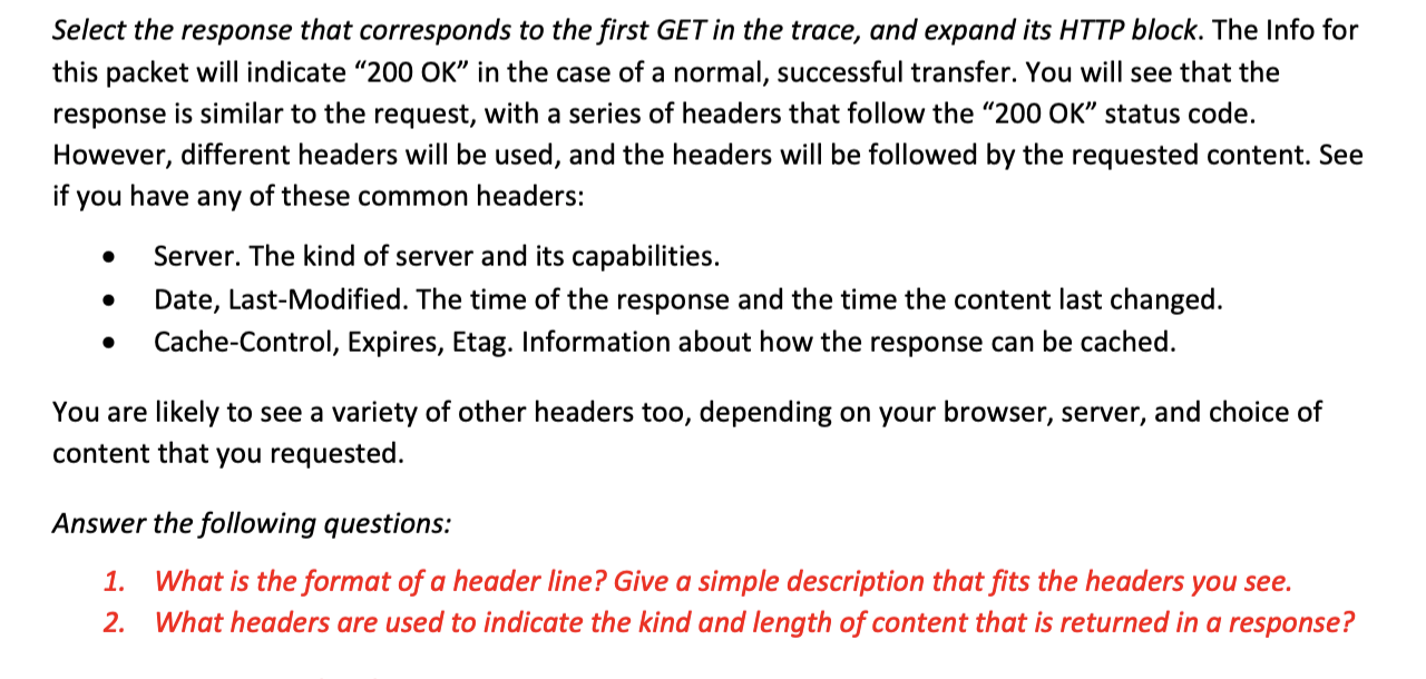 Solved Select the response that corresponds to the first GET | Chegg.com