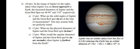 Solved solid angle, physical diameter and angular diameter | Chegg.com