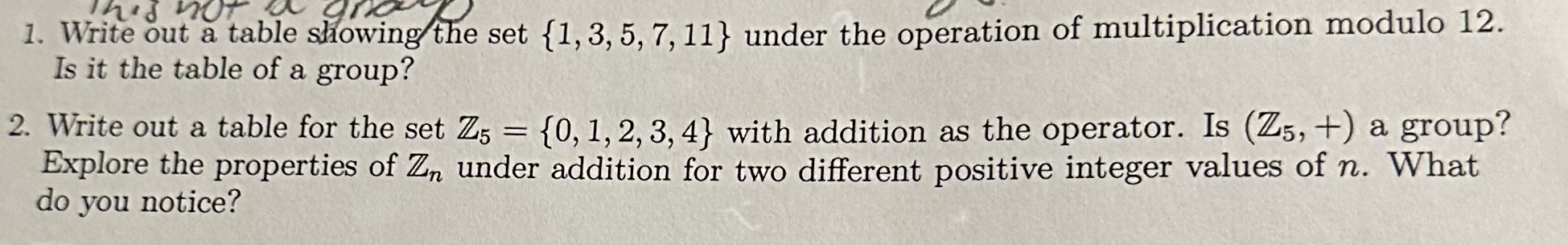 Solved 1 Write Out A Table Showing The Set 135711 