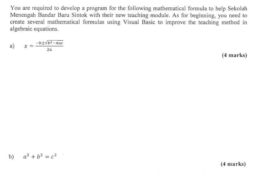 Solved You are required to develop a program for the | Chegg.com