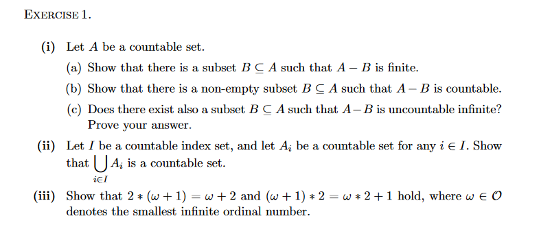 Solved Let A be a countable set. (a) Show that there is a | Chegg.com